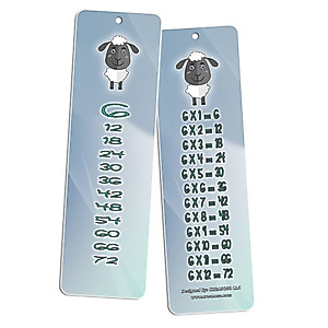 Times Tables and Skip Counting Chart Cards (6 Sets) - Daily Math Practice - Cool Math Gifts - Math Help for Kids - Multiplication and Skip Count Made Easy - Back to School Supplies