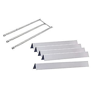 GasSaf 24.5 inch Flavorizer Bar and Burner Tube Set Replacement for Weber 7539, 7540 67820 67722, Genesis 300 Series Grills