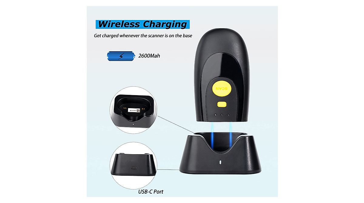 TEEMI Bluetooth Barcode Scanner – Fast & Versatile Scanning
