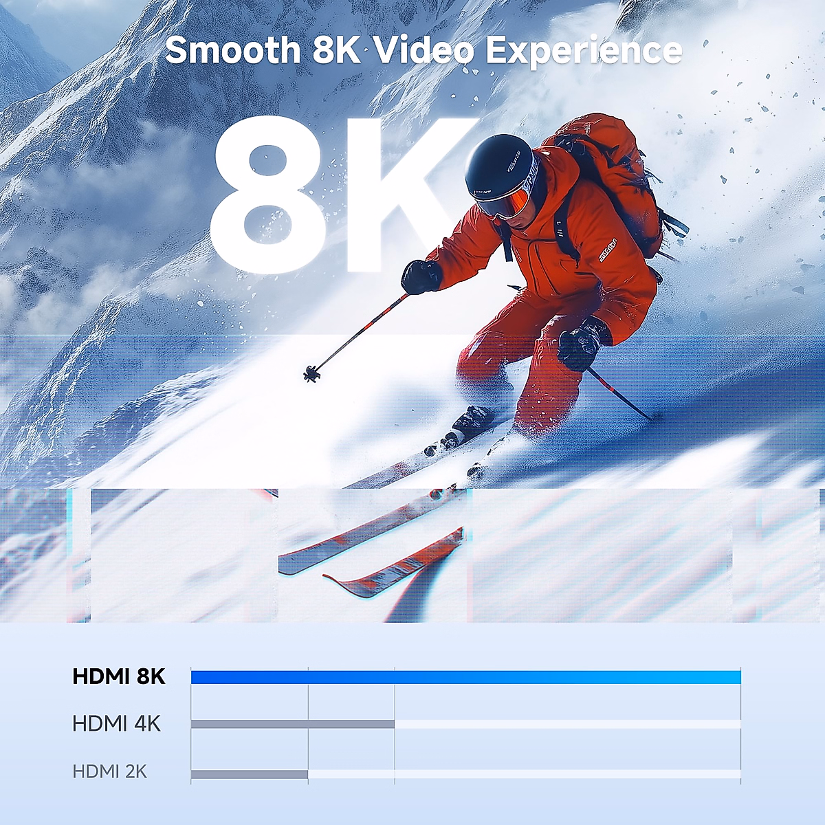 Cable Matters 8K DisplayPort 1.4 to HDMI 2.1 Cable - 6ft / 1.8m, with 4K 240Hz / 8K 60Hz, Unidirectional Display Port to HDMI 2.1 Cable, Supports RTX4080, RX7900, Not Work with PS5, Black