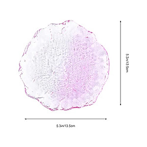 Cabilock Tea Serving Tray Candy Dish Glass Dinner Plate Fruit Serving Tray Dessert Platter Cake Snack Holder Clear Floral Candy Bowl for Christmas Wedding Party Favor Container Glass Bowl