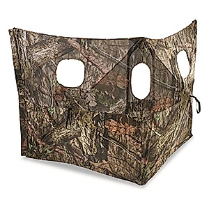 Guide Gear Dual Hub Turkey Hunting Ground Blind, 1-2 Person Tent, Duck, Deer Hunting Gear Equipment Accessories, Mossy Oak Break Up Country, 36"x 36", Mossy Oak Break-Up Country