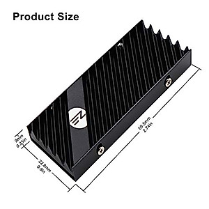 EZDIY-FAB M.2 SSD heatsink 2280, Double-Sided Heat Sink, High Performance SSD Radiator for PC / PS5 for PCIE NVME M.2 SSD or SATA M.2 SSD- Black