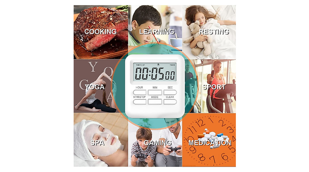 Loud Magnetic Digital Timer for Cooking & Classroom