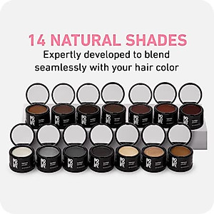 BOLDIFY Hairline Powder Instantly Conceals Hair Loss, Root Touch Up Hair Powder, Hair Toppers for Women & Men, Hair Fibers for Thinning Hair, Root Cover Up, Stain-Proof 48 Hour Formula (Grey)