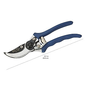 Amazon Basics 8-Inch Steel Bypass Pruning Shears, Blue