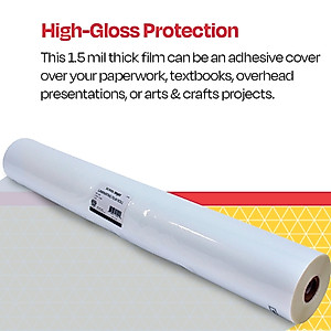 School Smart Laminating Film Roll, 25 Inches x 500 Feet, 1.5 mil Thick, High Gloss
