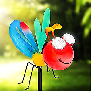 Shefio Yard Art - Garden Art with Solar Lights, Backyard Ideas for Garden Gifts - Metal Yard Art for Outdoor Garden Decor, Lawn Ornament, Yard Décor, Outdoor Decorations for Patio & Backyard Decor