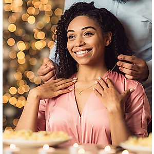 10k Real Solid Gold Dainty Africa Pendant, African Jewelry Gifts for Her