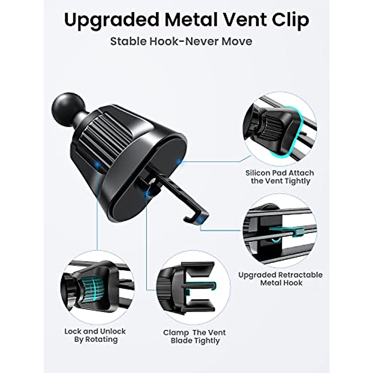 Ciencimy Compatible with MagSafe Car Mount for Car Windshield/Dashboard/Air Vent Long Arm Magnetic Phone Holder for iPhone 13 12 Pro Max Mini [Ultra Stable & Strong Suction] Suction Cup Phone Holder