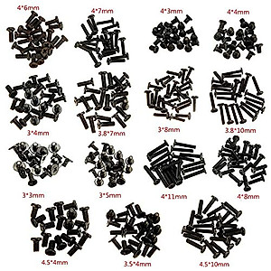 OPYTR Screw Anchors 300pcs Black Computer Parts Metal Screws Set for Laptop Computers in Stock Anchors