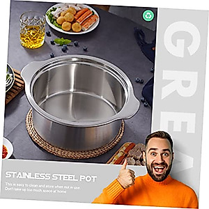 OKUMEYR 1pc Stainless Steel Skewer Pot Japanese Cookware Korean Cookware Nonstick Cookware Small Cooking Pot Chinese Shabu Shabu Kitchen Pot Household Pan Thicken Pot Food Cooking Pot Tool