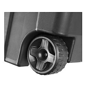 Set of 2 Black 40 Gallon Industrial Tote Plastic Bins with Wheels - Convenient Storage Solution