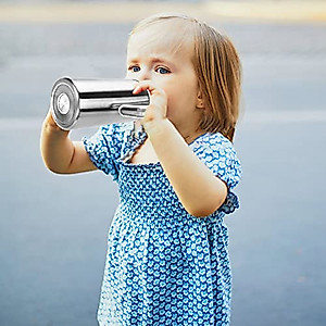 12oz Stainless Steel Insulated Sippy Cups with Handles, 2 Pack Spill Proof Vacuum Tumbler for Toddlers, Kids Straw Cup with 2 Lids, Double Wall Kids Travel Mug Tumbler with Handles for School, Outdoor