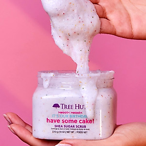Tree Hut Exfoliating Shea Sugar Scrub Birthday Cake, 18 oz