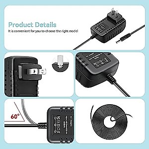 Nuxkst AC DC Adapter for Hitachi Digital 8 Hi8 8mm Video Camcorder VHSC Camera VM-E330A VM-E330R VM-E330E(R)/E340E VM-E340A VM-E340E VM-E543LE/E545LE VM-E545LE VM-E545LA VM-E545LS VM-E548LE