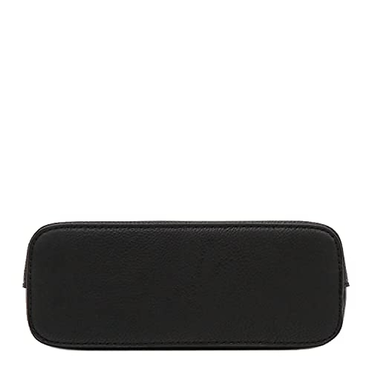 FashionPuzzle Faux Leather Solid Small Dome Crossbody bag with Chain Strap (Black)