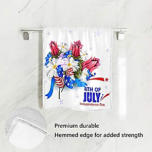 Tamniee Patriotic Hand Towels Guest Bathroom Towel Quality Premium Kitchen Dish Washcloth Home Decor 30 x 15 Inches for Guest Hotel Spa Gym Sport Yoga Home