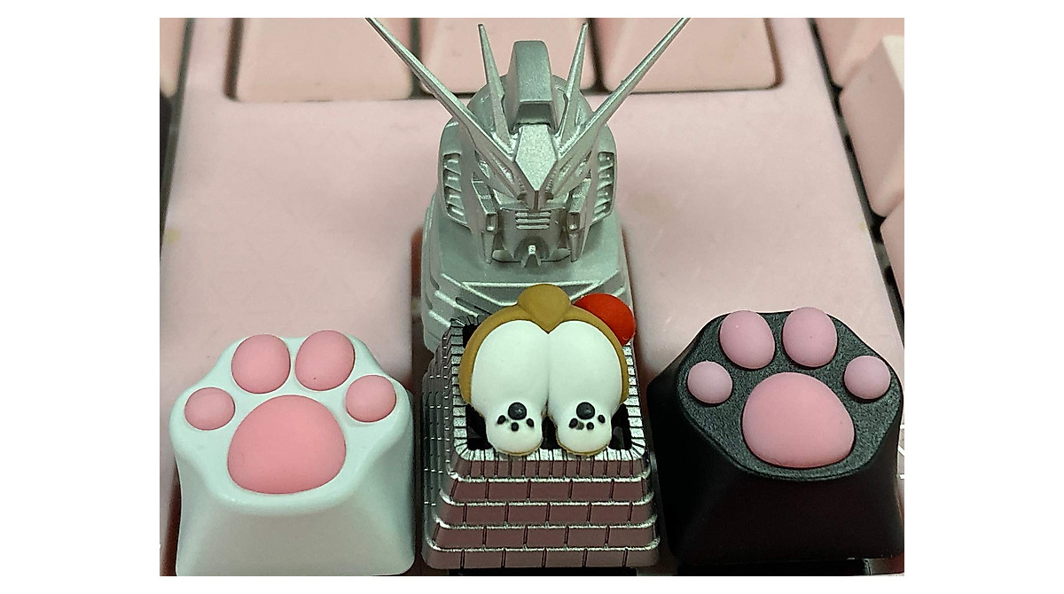 Cute Cat Paw Gaming Keycaps for Mechanical Keyboard - ABS Base
