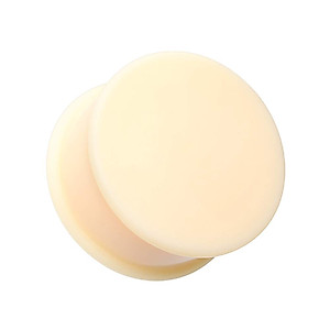 Covet Jewelry Solid Silicone Ear Skin Double Flared Plug (7/8" (22mm), Peach)