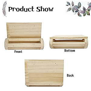 kathson Rabbit Hay Feeder Wooden Bunny Hay Manger Hay Rack Manger Grass Holder for Guinea Pig Small Pet Chinchilla