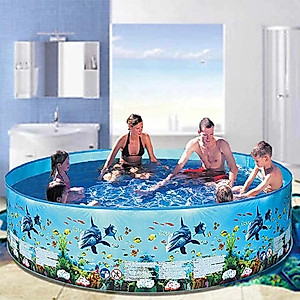 4ft-8ft Family Swimming Pool Garden Outdoor Summer Kids Paddling Pools No Inflation Pool 152 * 25cm/0.9