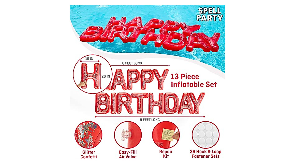 Celebrate with Large Happy Birthday Pool Floats - Fun Summer Decor