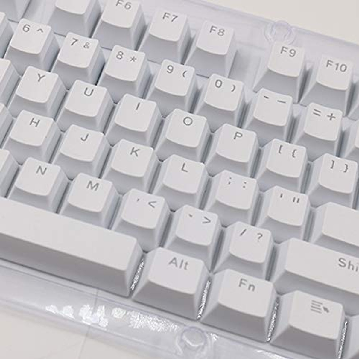 shlutesoy Keyboard Keycaps,104Pcs/Set Double Color Backlight Keycap for Cherry MX Mechanical Keyboard Black Red