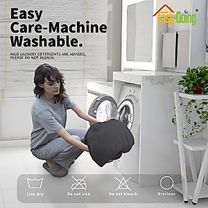 Easy-Going 6 Pieces Recliner Loveseat Stretch Sofa Slipcover Sofa Cover Furniture Protector Couch Soft with Elastic Bottom Kids, Spandex Jacquard Fabric Small Checks Dark Gray