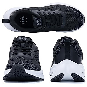 JARLIF Air Running Shoes for Women Athletic Tennis Shoes Breathable Lightweight Sport Shoes Supportive Walking Gym Jogging Sneaker Black 9