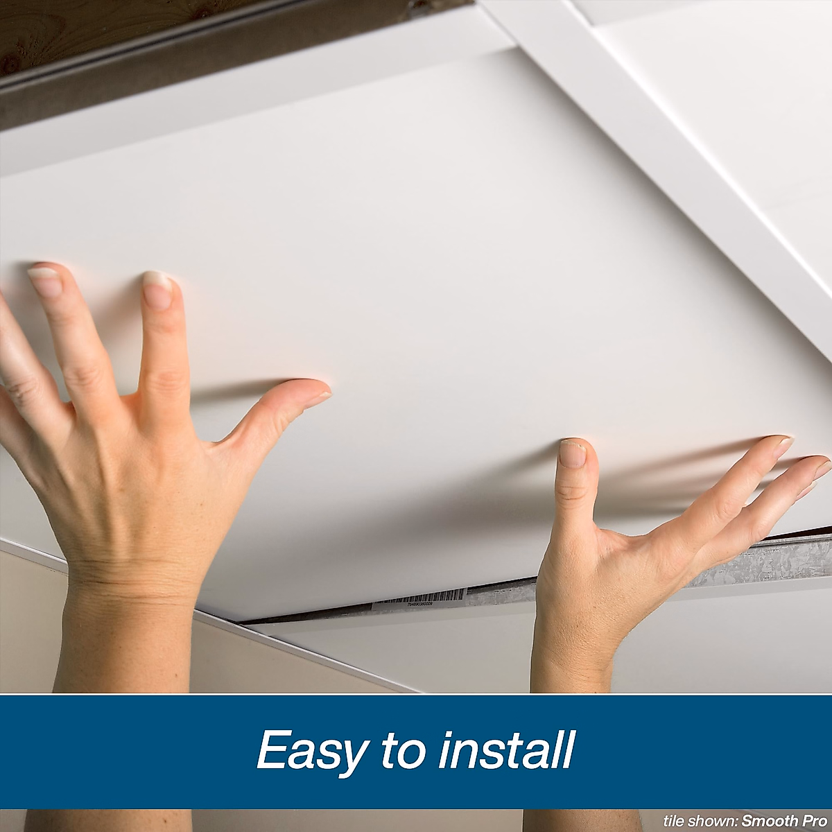 Genesis 2ft x 2ft White Antique Ceiling Tiles - Easy Drop-in Installation – Waterproof, Washable and Fire-Rated - High-Grade PVC to Prevent Breakage - Package of 12 Tiles