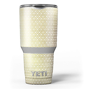 Design Skinz The Golden Honeycomb Pattern - Skin Decal Vinyl Wrap Kit compatible with the Yeti Rambler Cooler Tumbler Cups