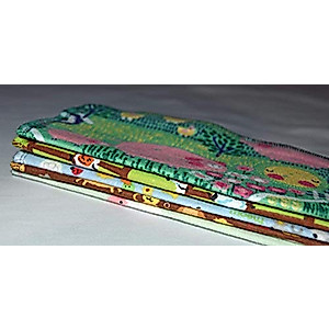 2 Ply Printed Flannel 8x8 Inches Set of 5 Little Wipes Farm Life