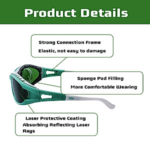 JILERWEAR IPL 200nm-2000nm Laser Protective Glasses and Beauty Cosmetology Eye Protection Intense Pulsed Light Safety Goggle for Hair Removal Treatment