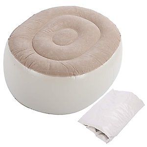 Inflatable Foot Stool PVC Air Inflatable Stool Ottoman Chair for Dorm or Outdoor Camping or Sports