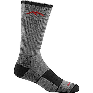 Darn Tough Coolmax Boot Full Cushion Sock - Men's Gray/Black Large
