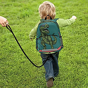 Kids Backpack Skateboard Tyrannosaurus Dinosaur Kindergarten School Bag for Toddler Girls Boys One Size