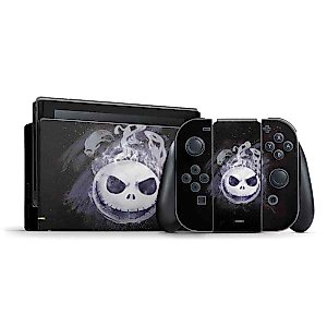 Skinit Decal Gaming Skin Compatible with Nintendo Switch Bundle - Officially Licensed Disney The Nightmare Before Christmas Jack Skellington Face Art Design