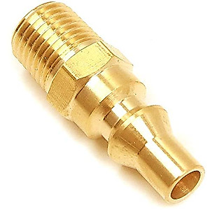 ANPTGHT 2PCS Propane Quick Connect Fitting Full Flow Male Plug with 1/4 Inch Male NPT Thread, Natural & Propane Gas Hose Plug for RV Portable BBQ