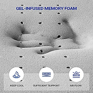 Maxzzz 4 Inch Mattress Topper Queen Size, Medium Firm Memory Foam Bed Mattress Topper, Ventilated Mattress Pad CertiPUR-US Certified Plush