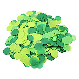 Mybbshower Green Paper Confetti Birthday Party Decorations Spring Wedding 1 inch 5000 Pieces