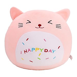Ezrealhoon Cat Plush Toy Cat Pillow, Stuffed Animal Toys Gifts for Girls Boys Kids Birthday Valentines Day Christmas, Soft Kawaii Kitty Plush Doll Cat Plushie (Cat-B,11inch)