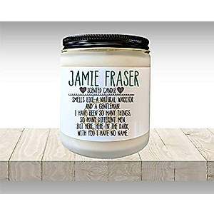 Jamie Fraser Candle Outlander Gift Bookish Candle Gift for Book Lover Sassenach