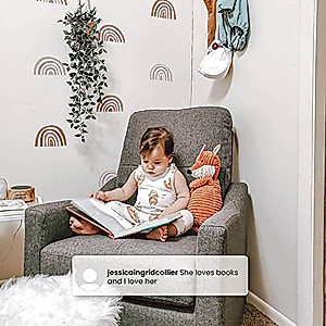 Delta Children Kenwood Glider Swivel Rocker Chair, Dark Grey