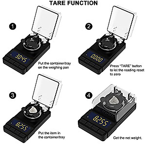 MAXUS Digital Milligram Scale 50g/0.001g, Compact Mg Scale with 20g Calibration Weight, Black Powder Scale for Reloading, Includes a Scoop, a Powder Pan and Tweezers
