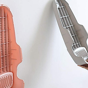 Housoutil Anti- Slip Washboard plastic washboard, non slip wash board for hand washing cloths, hand washing board hand washing clothes tool for small clothing underwear (s, grey) Small Wash Basin