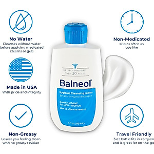 Balneol Hygienic Cleansing Lotion, 3.0 Oz (Pack of 4)