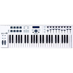 Arturia - KeyLab Essential 61 - MIDI Controller Keyboard for Music Production, with All-in-One Software Package - 61 Keys, 9 Encoders, 9 Faders, 1 Modulation Wheel, 1 Pitch Bend Wheel, 8 Pads