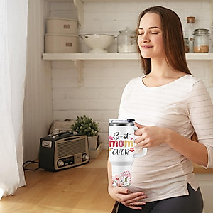 New Mom Gifts for Women, Mama, Wife - Best Mom Ever Tumbler 40oz - Baby Bump Gifts for Mom to Be - Gift for First Time Moms - Pregnant Gifts for Women - Birthday, Mothers Day Gifts for Expecting Mom