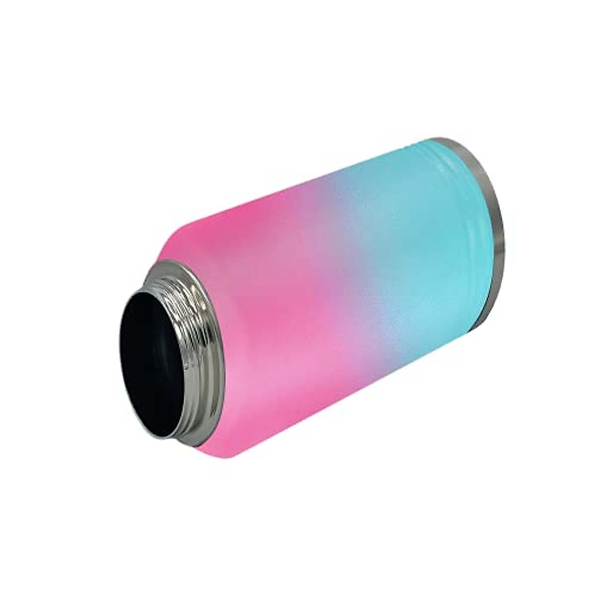 Personalized Bottle 20 oz with Straw Pink Blue Ombre Custom Laser Engraved Stainless Steel Vacuum Insulated Sport Bottle with Name